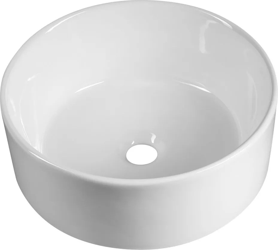 Aqualine Aqualine, Keramické umyvadlo na desku, průměr 40cm, bílá, 40150