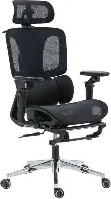 HOMCOM ergonomická kancelářská židle s 6D područky, nastavitelné opěrkou hlavy a hloubkou sedáku, 67 x 71 x 133 cm, černá