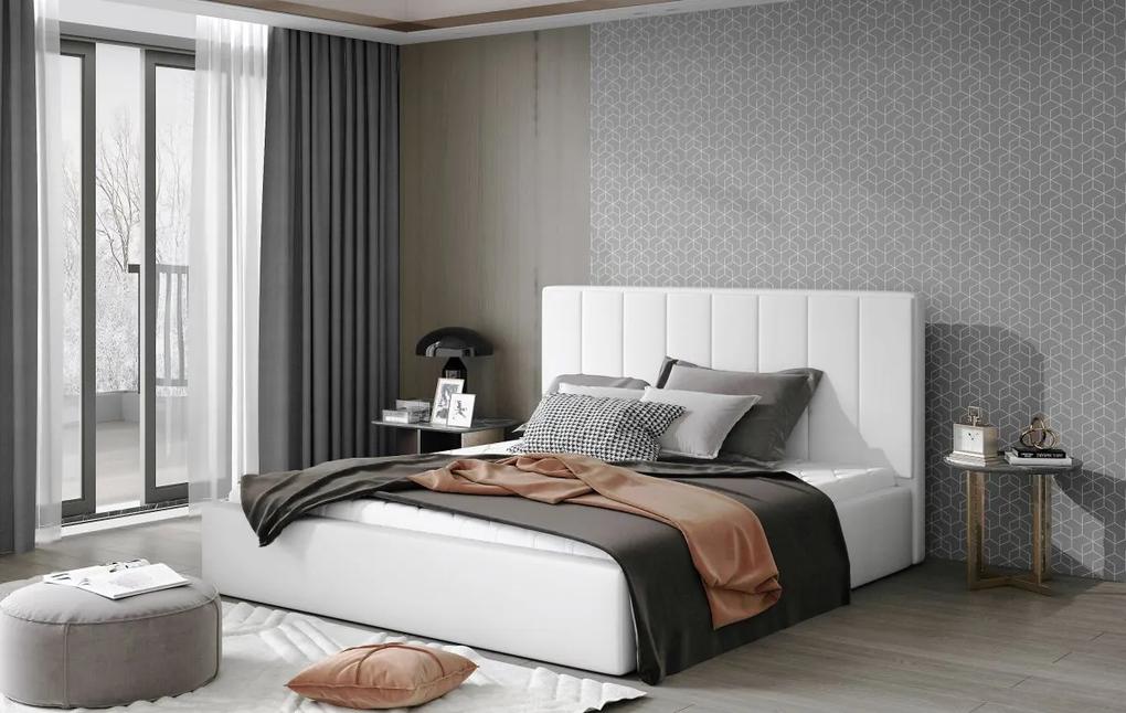 Čalouněná postel AUDREY - Soft 17 - 140x200cm - Dřevo