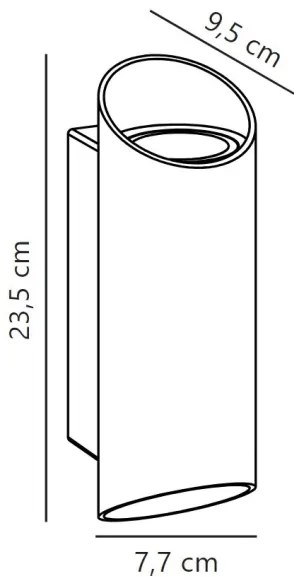 Nordlux - Venkovní nástěnné svítidlo NICO 2xGU10/35W/230V IP54 černá