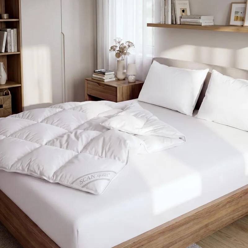 SCANquilt přikrývka EXCLUSIVE SATÉN LIGHT - bavlna s Aloe vera lehká - hřejivost Sq 3 140 x 200 cm