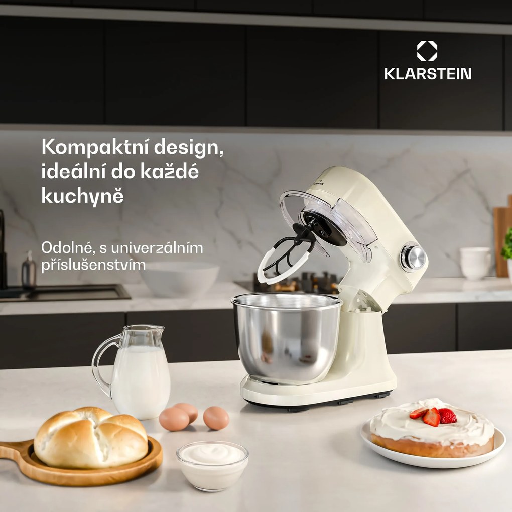 Klarstein Bella Evo kuchyňský robot | planetární míchací systém | 3 nástavce | 1500 W | 5 l