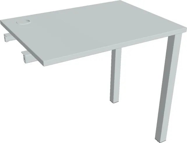 Hobis Kancelářský stůl řetězící Hobis UE 800R, deskaakát, bílá RAL 9016