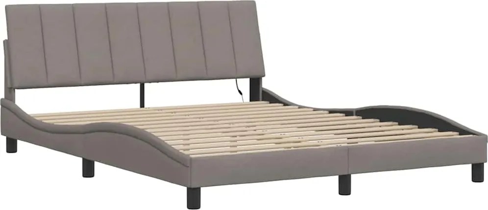 Rám postele bez matrace Hanko taupe 160 x 200 cm textil 3310472