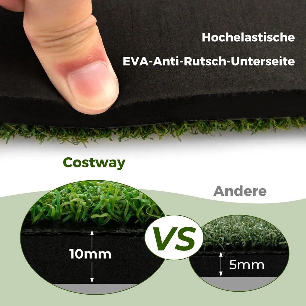 Costway 3-v-1-Ticking mat pro golf. Vysoce kvalitní úderová podložka s umělým