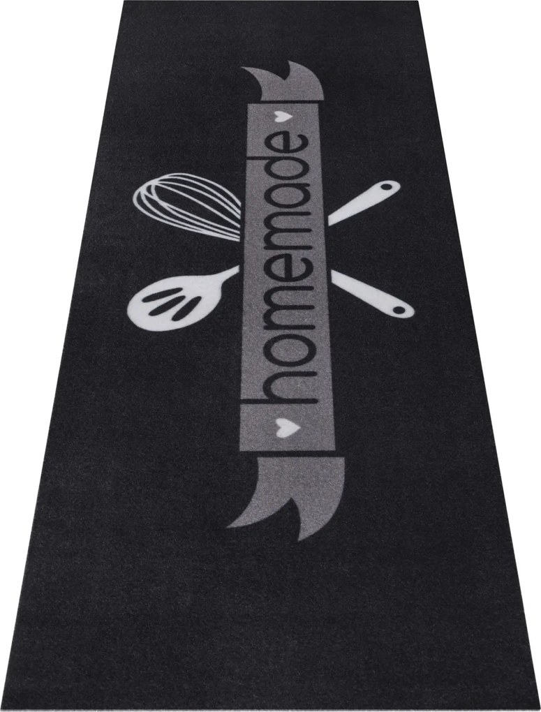 Hanse Home, Běhoun Cook & Clean 105732 Black White Grey, 50x150, černá, kuchyně