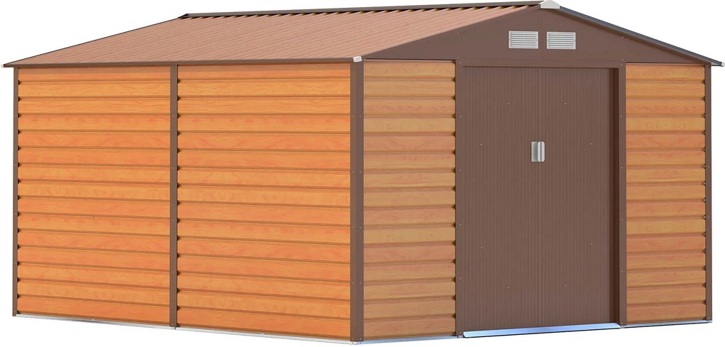 G21 Zahradní domek GAH 884 - 277 x 319 cm, hnědý