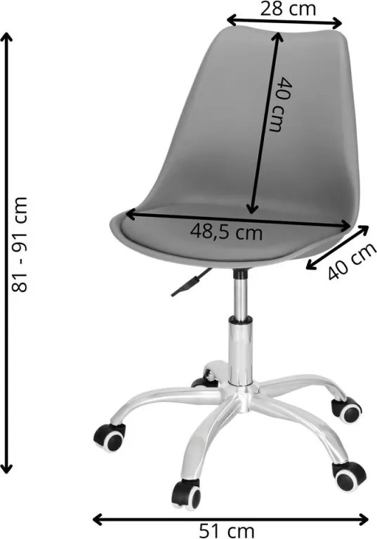 Kancelářská židle ergonomická SPRINGOS HF0022 šedá