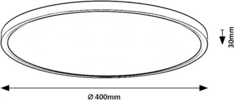 Rabalux 75083 - LED Koup. str. svítidlo LAUTREC 24W/230V pr. 40 cm IP44 hnědá