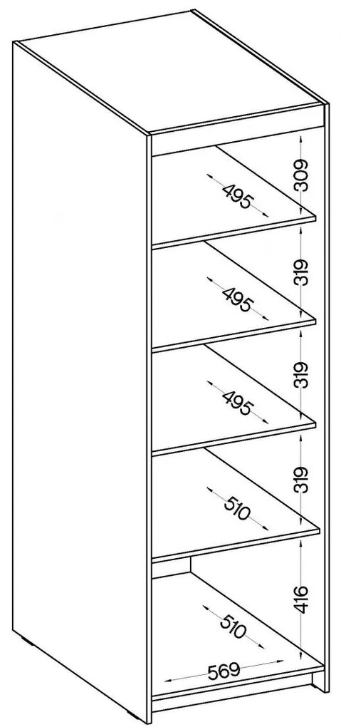 FN Skříň Enja 1D3S dub sonoma