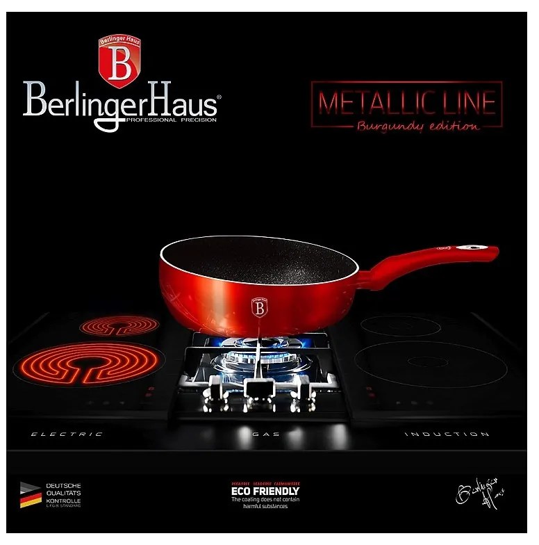 BERLINGERHAUS Pánev prohazovací 26 cm Burgundy Metallic Line BH-1302