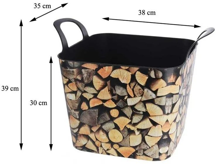 Koš KAYU 36 L hnědý
