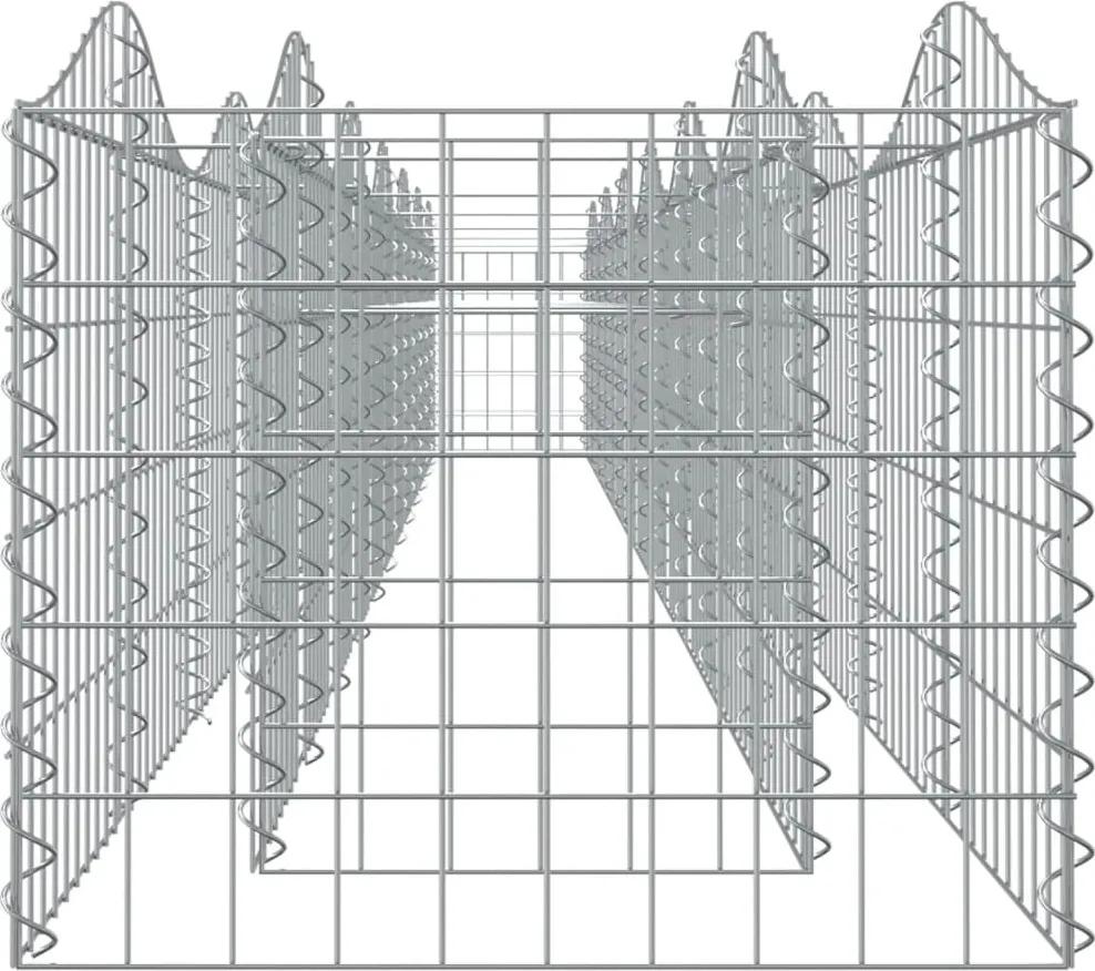 vidaXL Klenutý gabion vyvýšený záhon 600x50x50 cm pozinkované železo [153544]