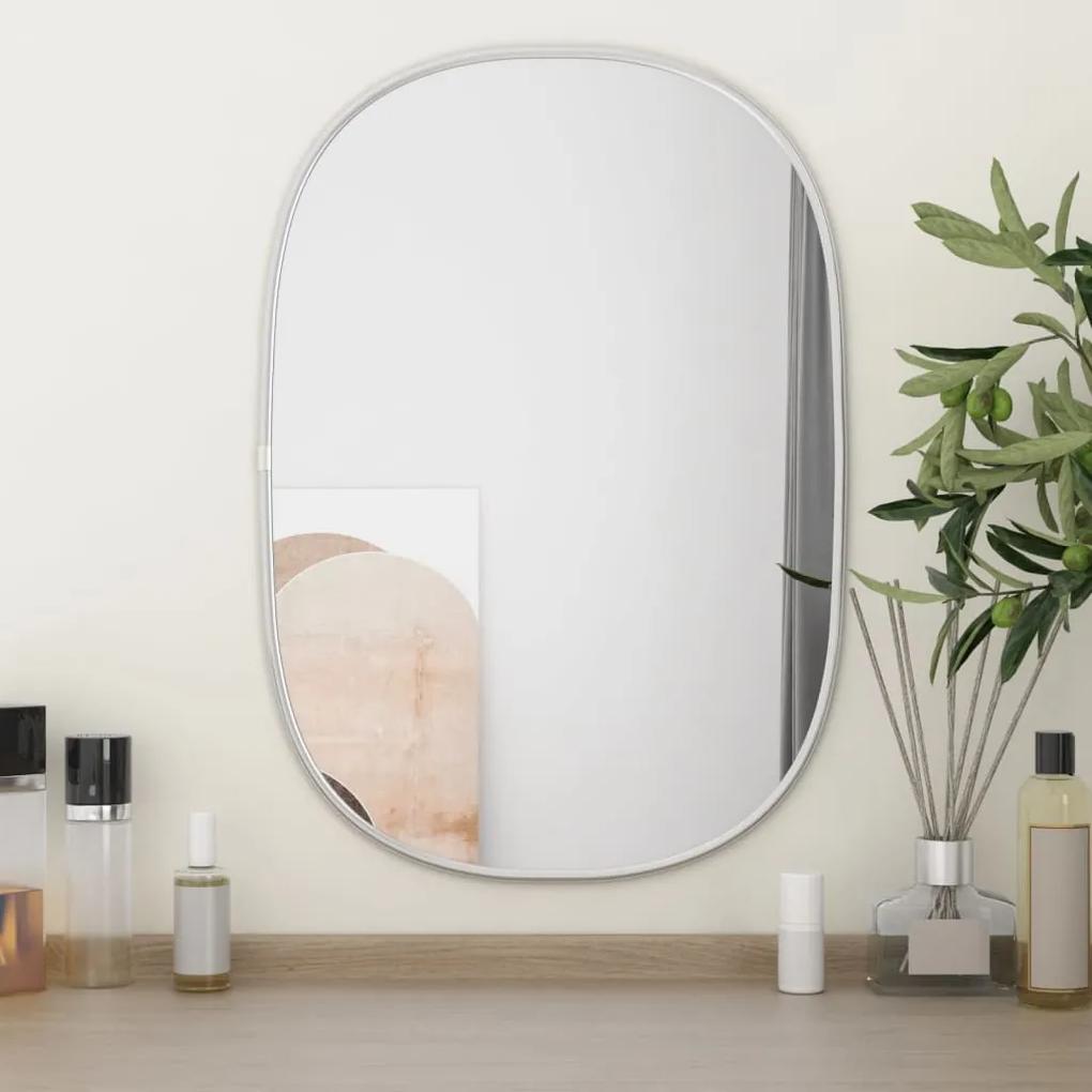Nástěnné zrcadlo stříbrné 50 x 35 cm - Default Title
