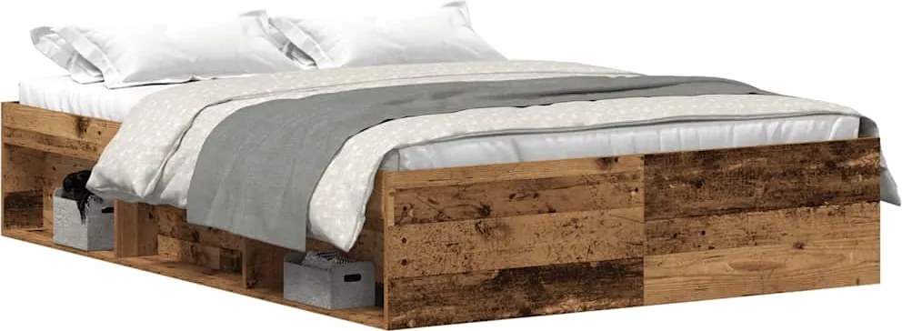 Rám postele bez matrace Staré dřevo 135x190cm Technické dřevo 3329315