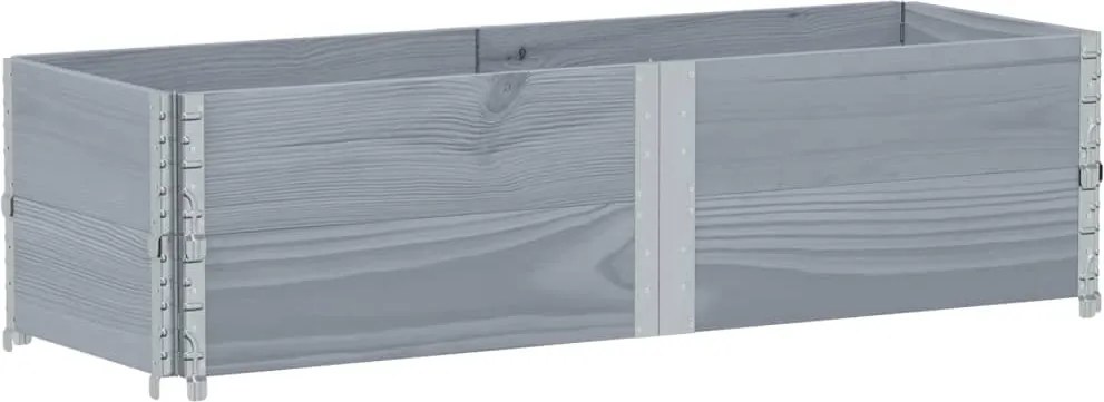 Zahradní truhlík šedý 150x50 cm masivní borové dřevo 3295409