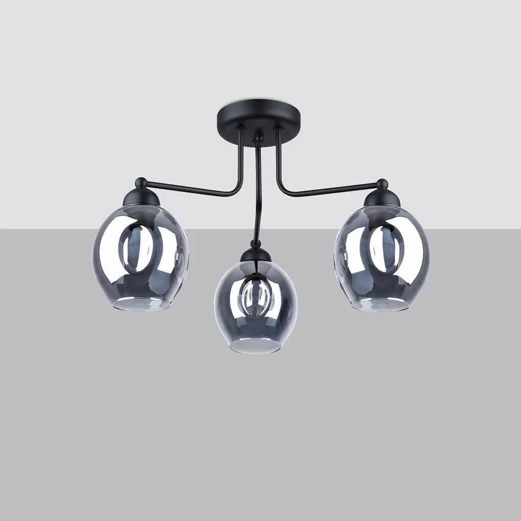 Sollux Lighting Lustr FILLAN 3 černý