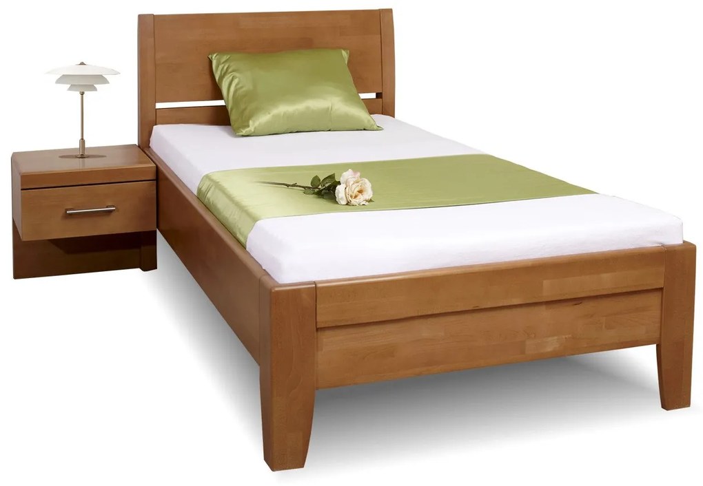 Zvýšená postel jednolůžko z masivu CONCEPTA 2, 90x200, masiv buk