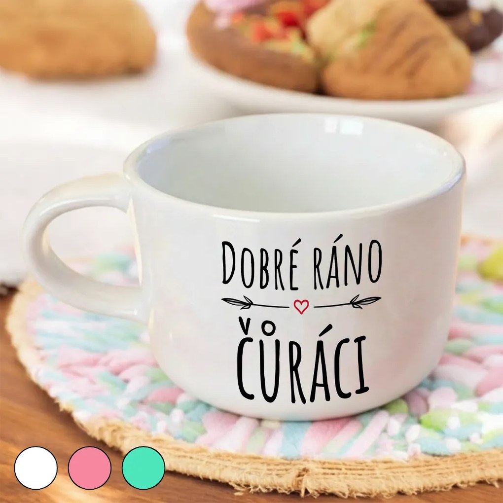 Ahome CZ Hrnek makronka - Dobré ráno čůráci Vyberte barvu: Bílá