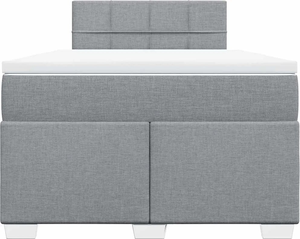 Box spring postel s matrací světle šedá 120x190 cm textil 3285827