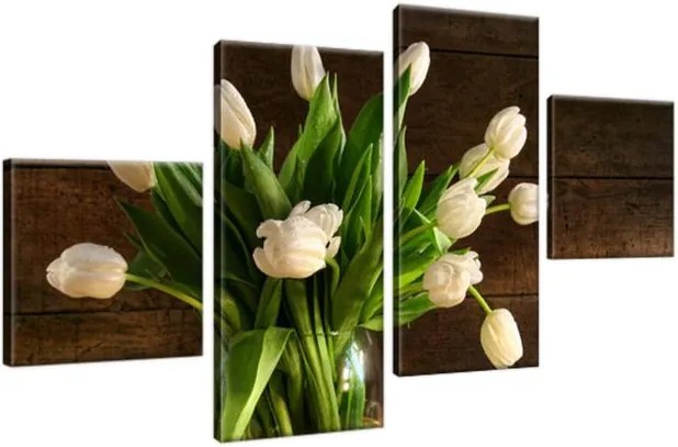 Tištěný obraz Bílé tulipány 160x90cm 1364A_4Q
