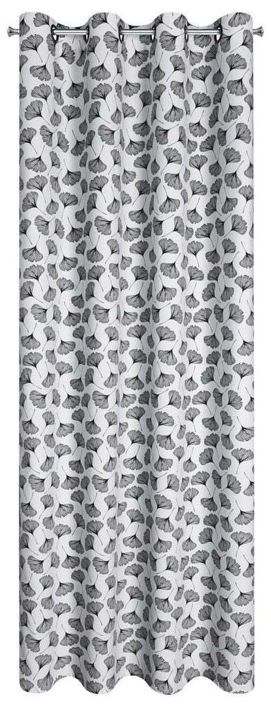ZATEMŇOVACÍ ZÁVĚS NA KROUŽCÍCH KEMI 140X250 CM LISTY
