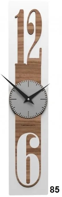 Designové hodiny 10-026 natur CalleaDesign Thin 58cm (více dekorů dýhy) Dýha zebrano - 87