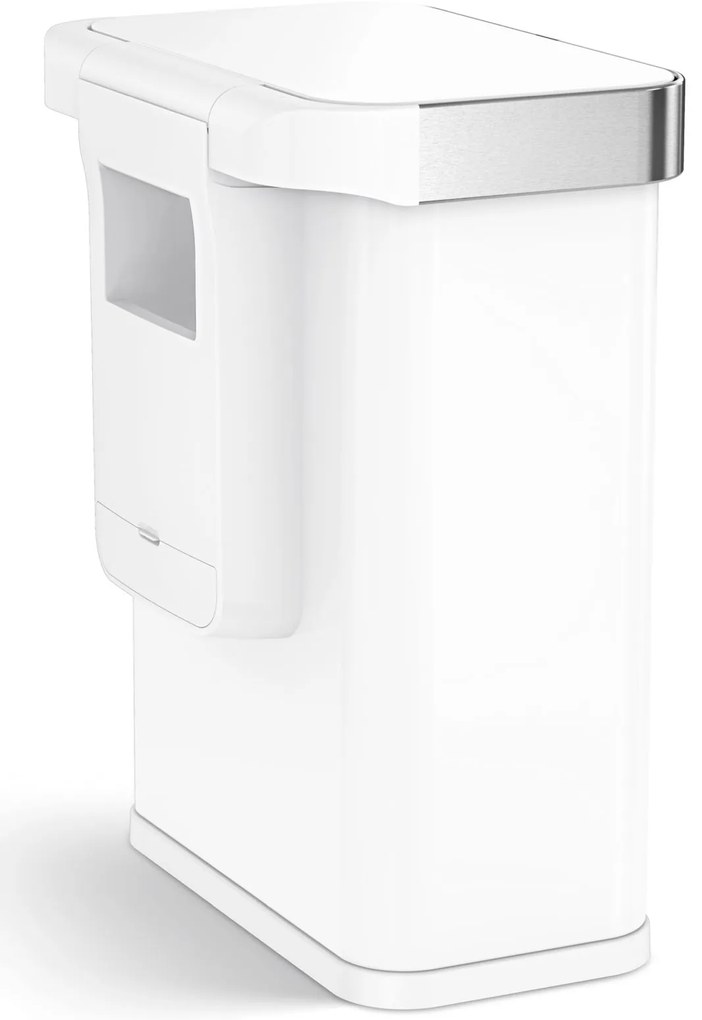 Simplehuman bezdotykový koš s hlasovým a pohybovým sensorem, 58 L,bílá ocel, ST2033