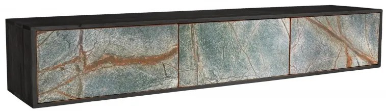 Designový závěsný TV stolek Quillon 160 cm přírodní kámen