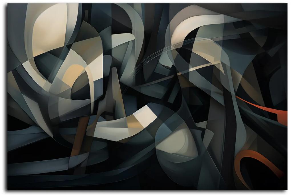 Abstraktní obraz šedé stíny Rozměr: 60 x 40 cm
