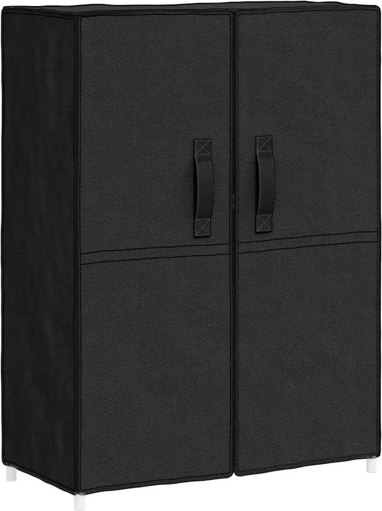 Botník černý 60 x 28 x 90 cm textil 337261