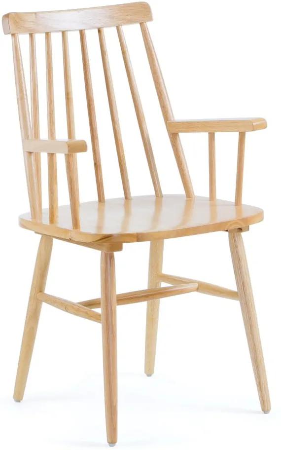 Přírodní jídelní židle ze dřeva kaučukovníku La Forma Kristie