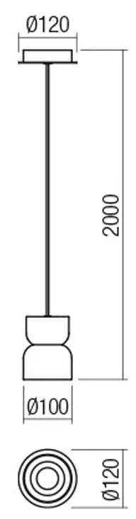 Redo 01-2685 závěsné LED svítidlo Yona černé 5W + 5,5W, 3000K, ø10cm