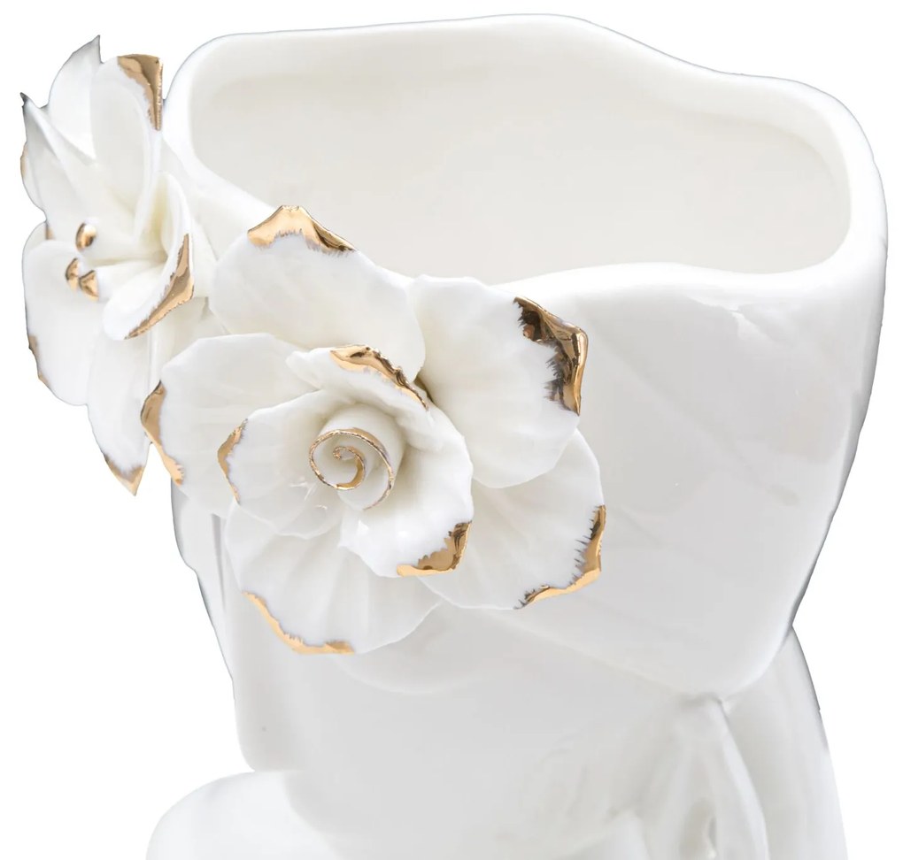 Bílá váza Mauro Ferretti Pastina, 21x21,7x14 cm