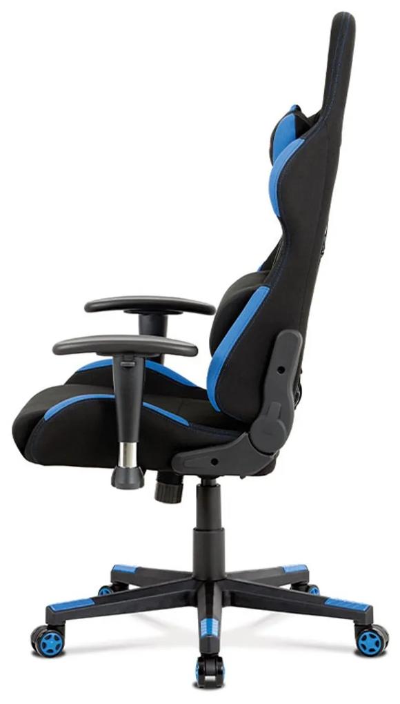 Kancelářská židle KA-F02 RACER Modrá-černá látka
