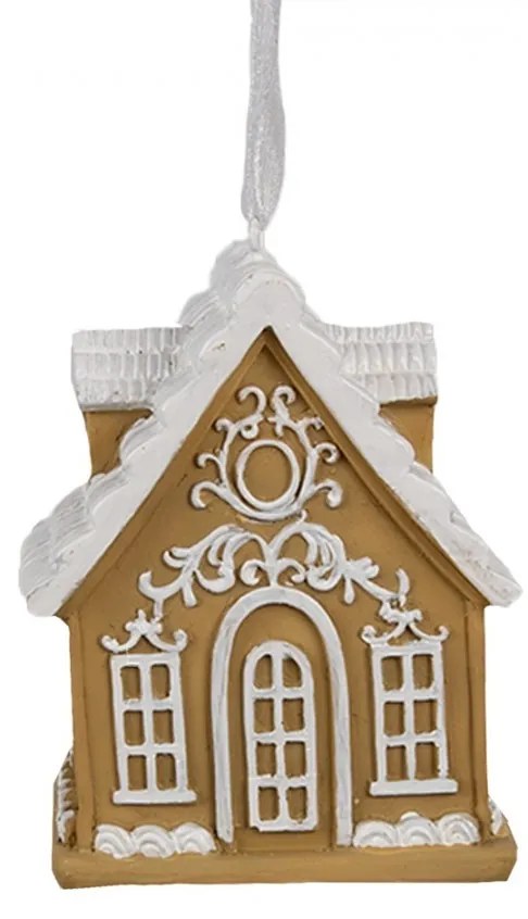 Závěsná vánoční ozdoba perníková chaloupka Gingerbread House - 6*4*7 cm