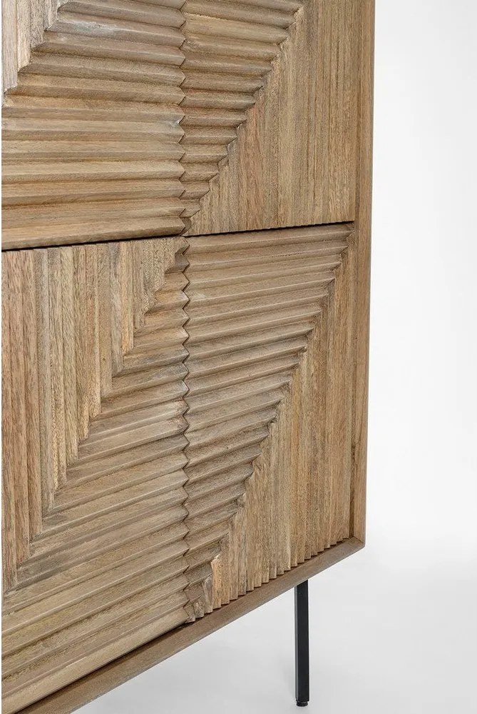 Skříňka z mangového dřeva v přírodní barvě 92x110x40 cm Darsey – Bizzotto