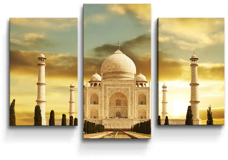 Sablio Obraz - 3-dílný Taj Mahal - 75x50 cm