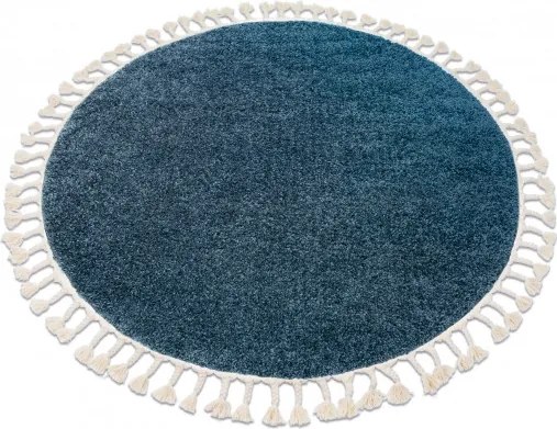 Kusový koberec Berber 9000 blue kruh, 120x120 (priemer) kruh, modrá, obývacia izba, Dywany Łuszczów