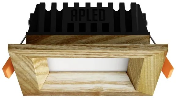 APLED - LED Podhledové SQUARE WOODLINE LED/3W/230V 3000K 9x9 cm jasan masiv