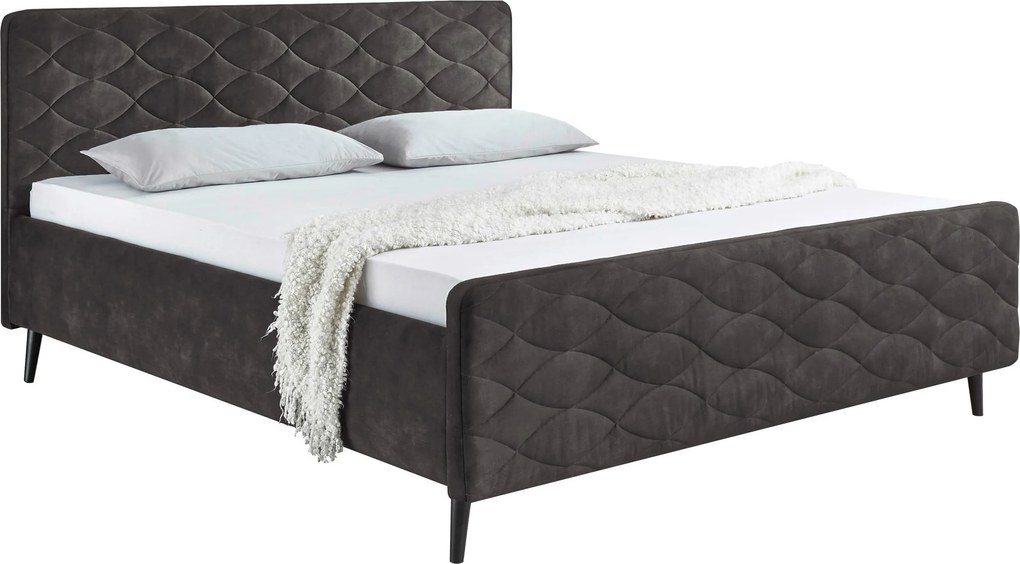 XXXLutz ČALOUNĚNÁ POSTEL, 180/200 cm, tmavě šedá MID.YOU - Manželské postele - 002220034201
