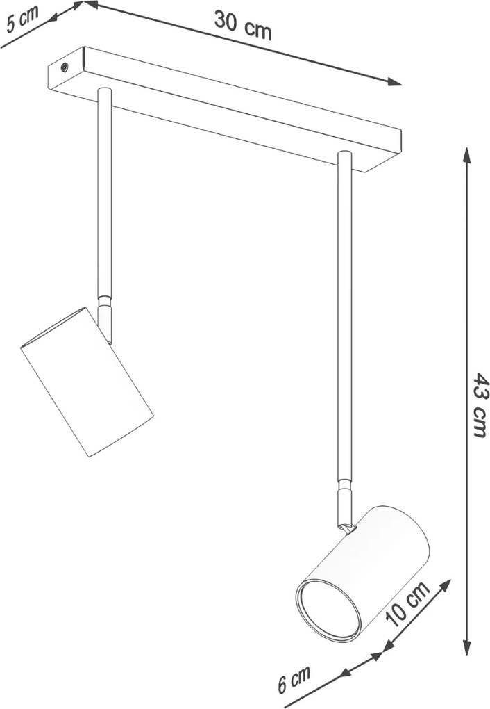 Sollux Lighting Stropní svítidlo NORANO 2 černé