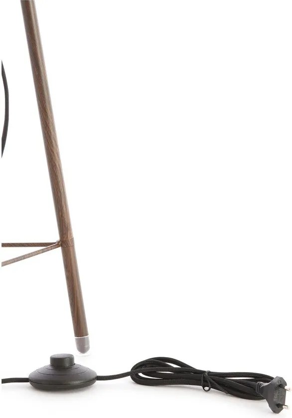Bílá stojací lampa s textilním stínidlem (výška 133 cm) Bibury – Light &amp; Living