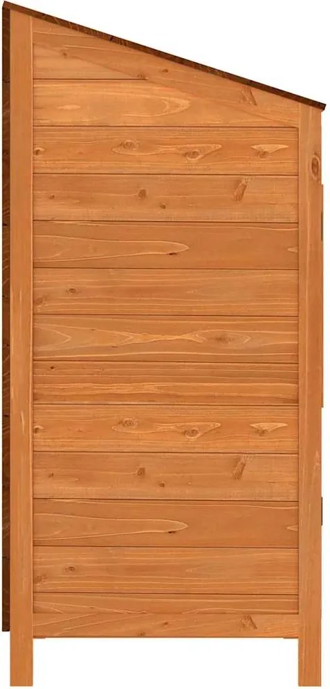Zahradní kůlna hnědá 55 x 52 x 112 cm masivní jedlové dřevo 152181