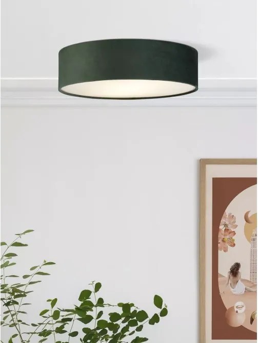 Searchlight 23298-2GR Stropní sametový lustr VELVET ZELENÁ, průměr 38cm
