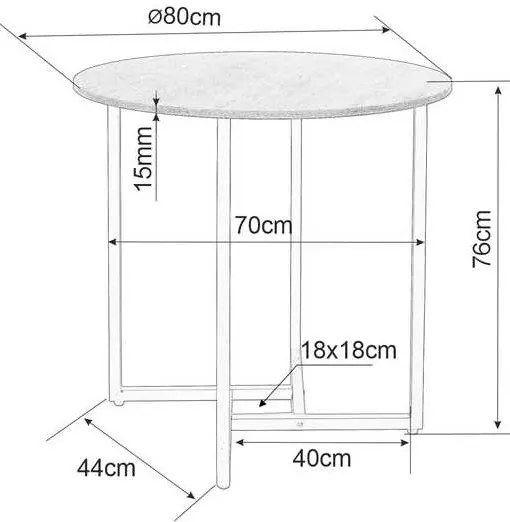 Jídelní stůl Alto II, hnědá / černá