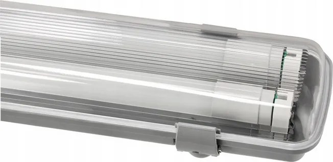 BERGE Hermetické LED svítidlo 120 cm + 2x LED trubice 18W - neutrální bílá