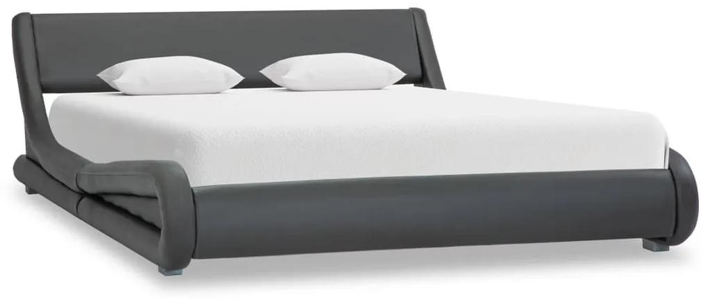 285716 vidaXL Rám postele šedý umělá kůže 120 x 200 cm