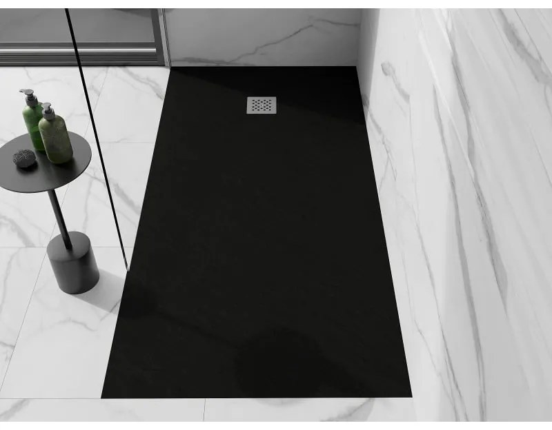 Mexen Stone+ kompozitní čtvercová sprchová vana 200 x 80 cm, Černá - 44708020