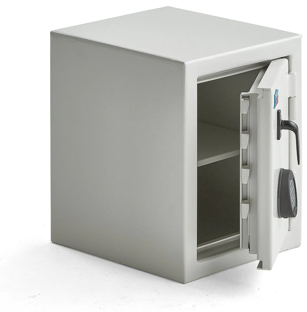 AJ Produkty Bezpečnostní skříň CONTAIN, elektronický kódový zámek, 450x350x400 mm, bílá